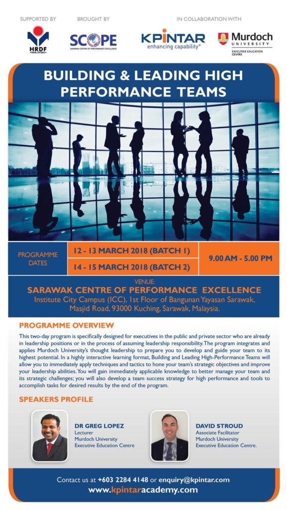 Building & Leading High Performance Teams – Murdoch University Singapore Building & Leading High Performance Teams – Murdoch University Singapore